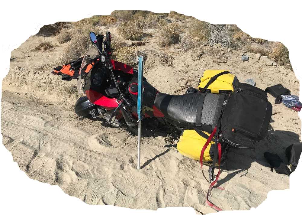 Eastbound MotoWinches - the motorcyle jack to lift a dropped motorcycle